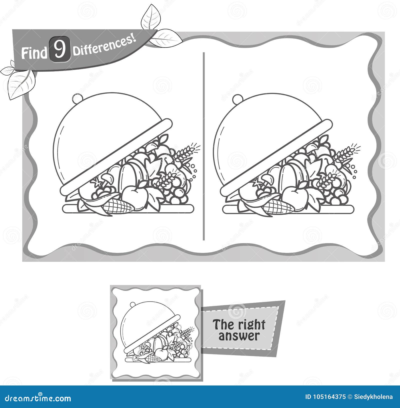 Find 9 Differences Game Tray Stock Illustration - Illustration of ...