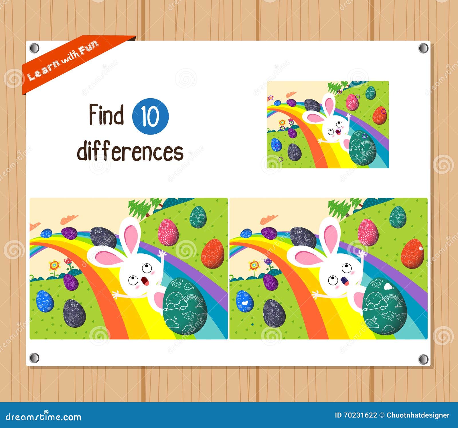 Find Differences (Happy Easter) Stock Vector - Illustration of amusing, happy: 70231622