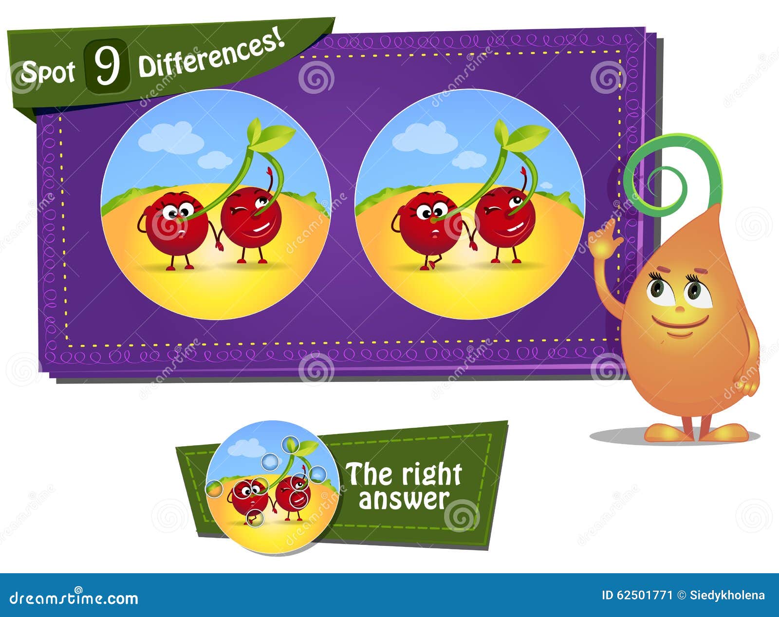 Find 9 Differences Ladybird Stock Illustration - Illustration of cute ...
