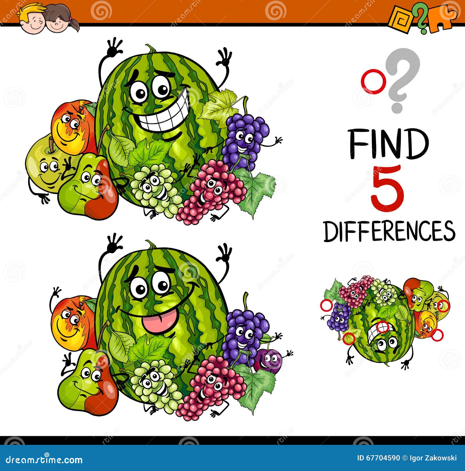Task Of Differences Cartoon Vector Illustration | CartoonDealer.com ...