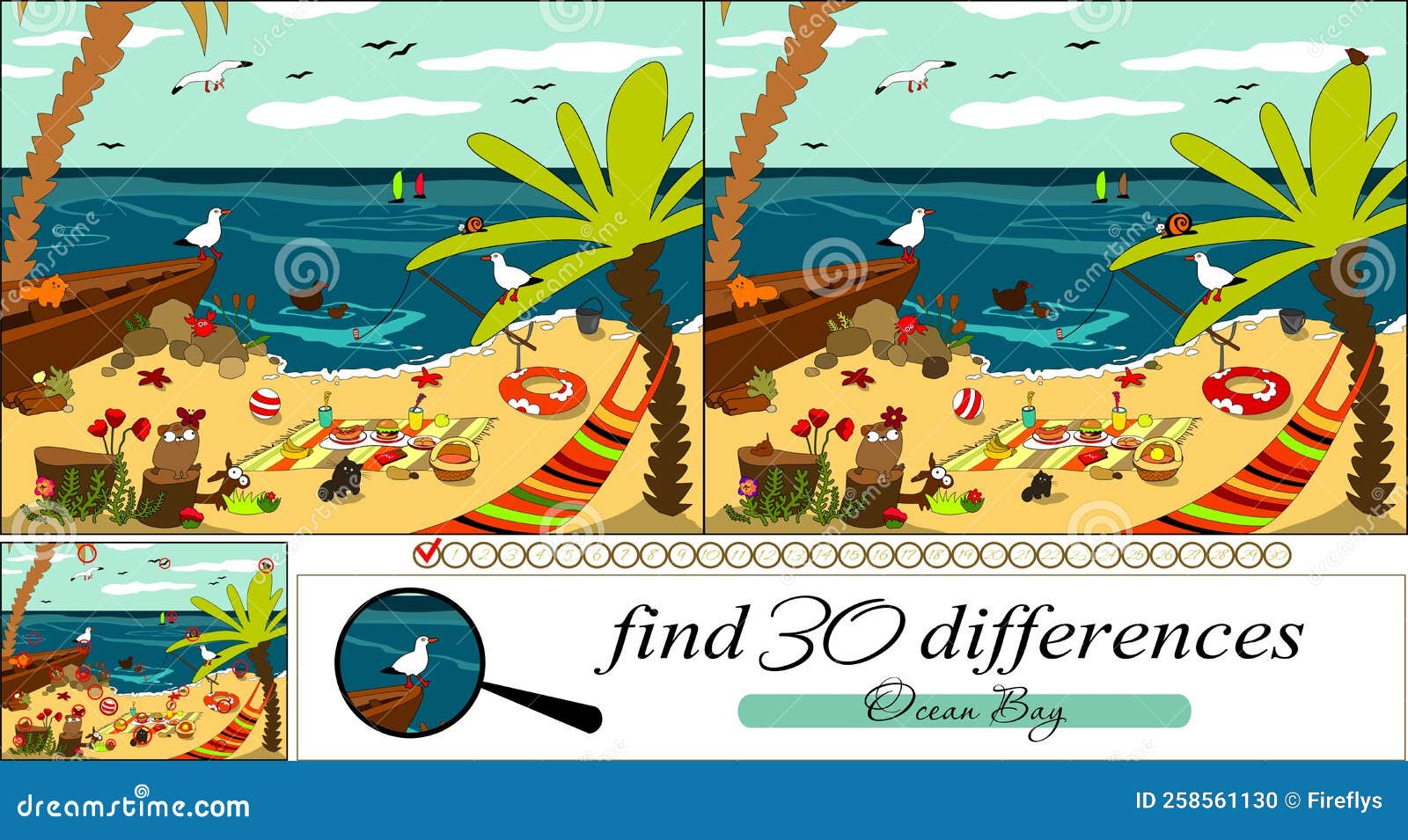 Relax Differences Visual Game Cartoon Vector | CartoonDealer.com #33745189
