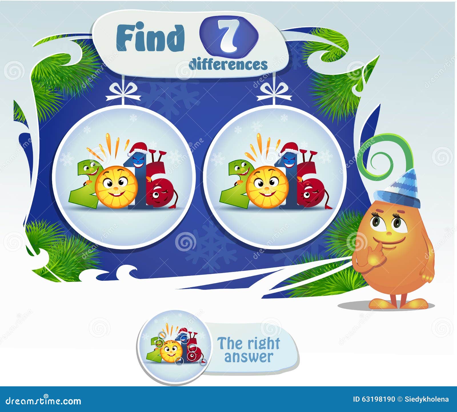 Find 7 differences stock illustration. Illustration of open - 63198190