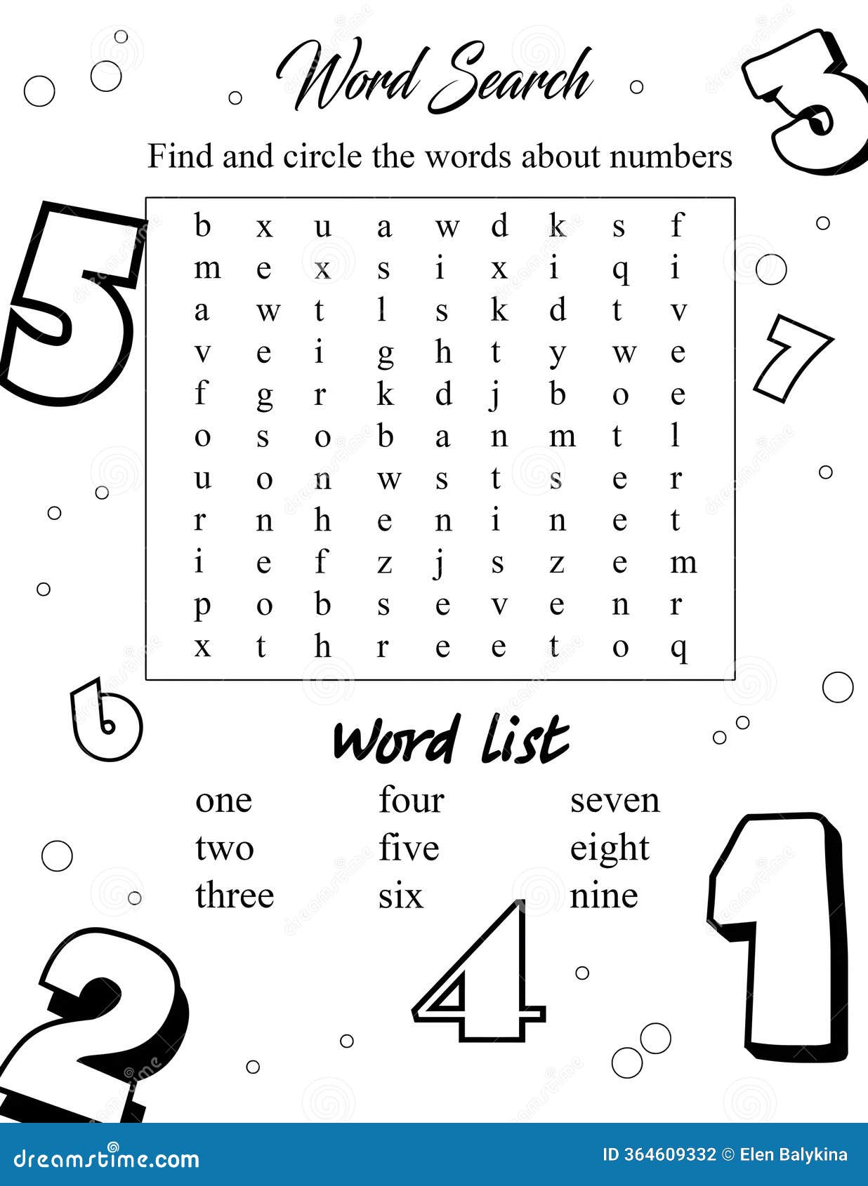 Find And Circle Every Letter E. Worksheet For Kindergarten And ...