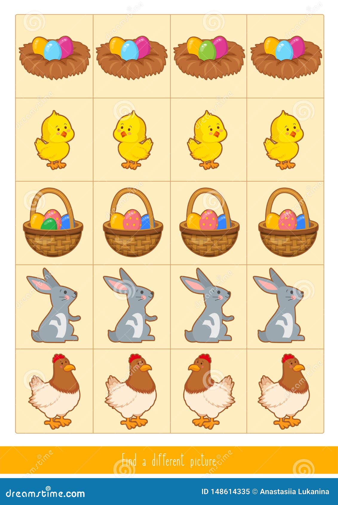 Find a different picture stock vector. Illustration of logical - 148614335