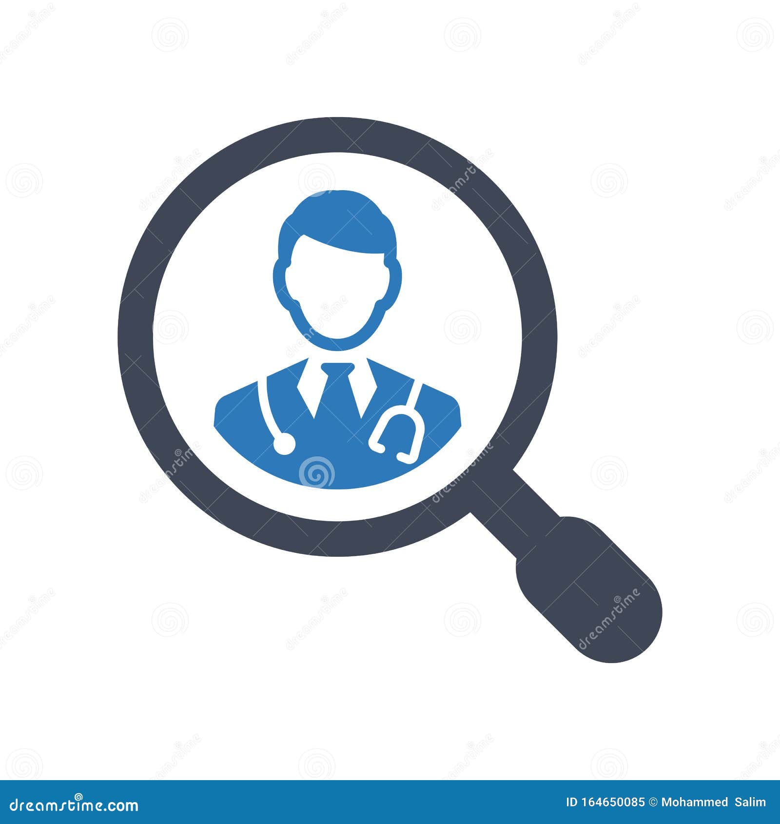 Find Doctor Icon. Search, Magnifying Stock Vector - Illustration of ...