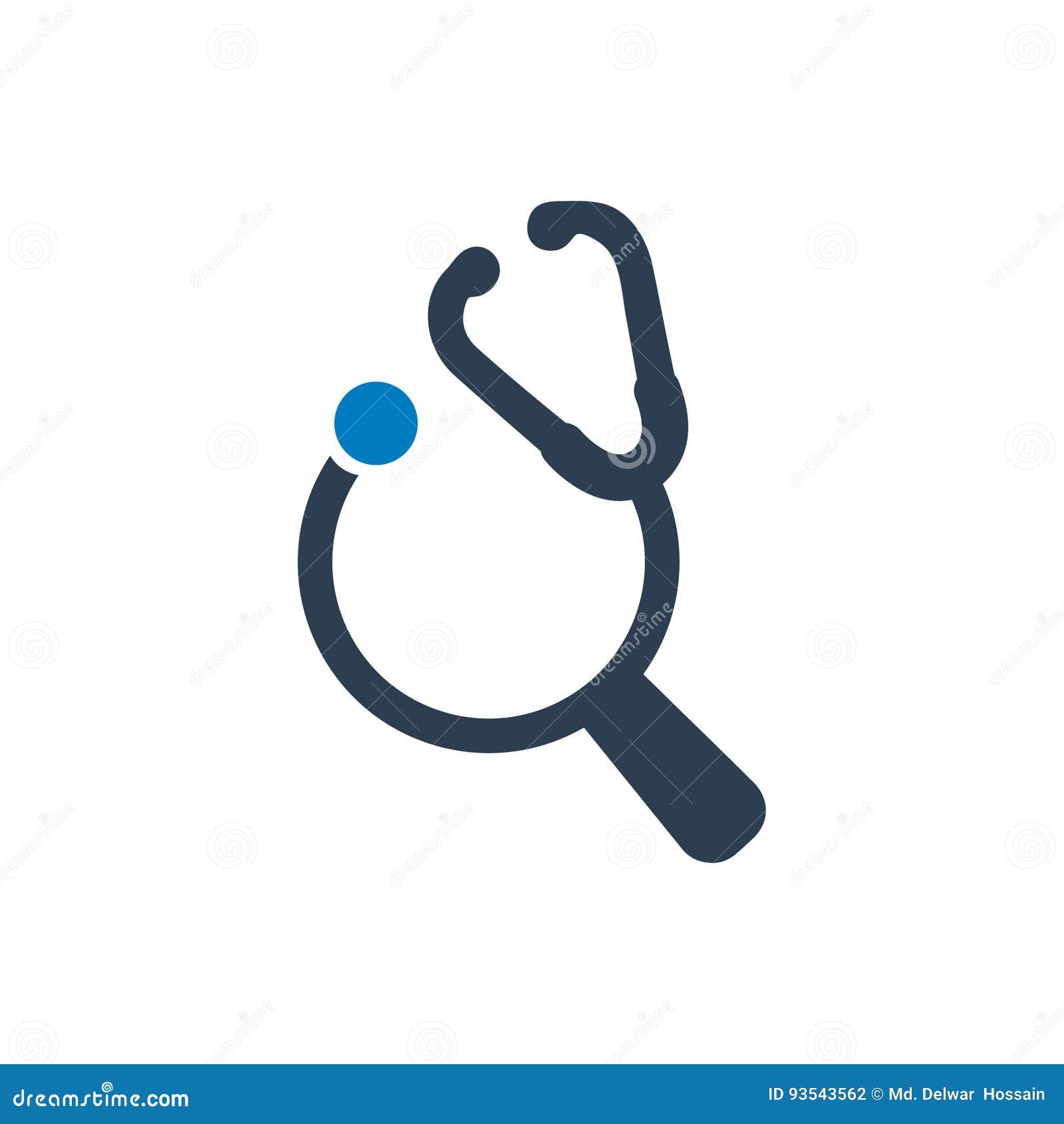 Doctor Icon Vector With Stethoscope For Medical Consultation Physician ...