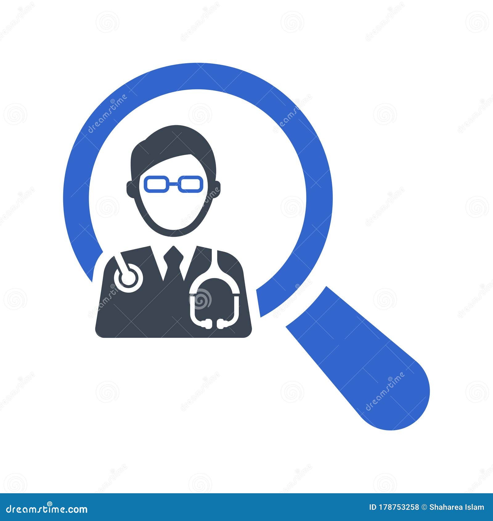 Find doctor icon stock vector. Illustration of care - 178753258