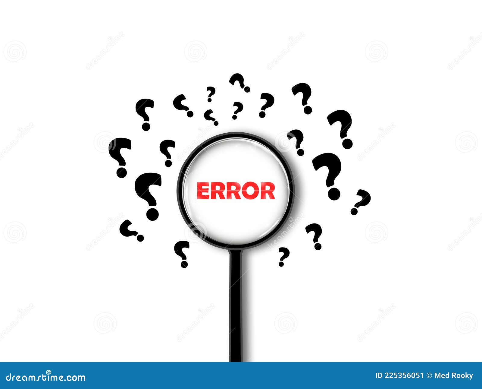 Find Error or System Dysfunction Idea Creative Concept. Many Question ...