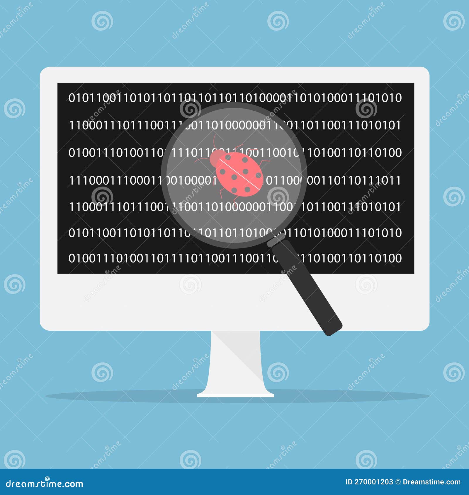 Find Error. Virus Concept stock vector. Illustration of java - 270001203