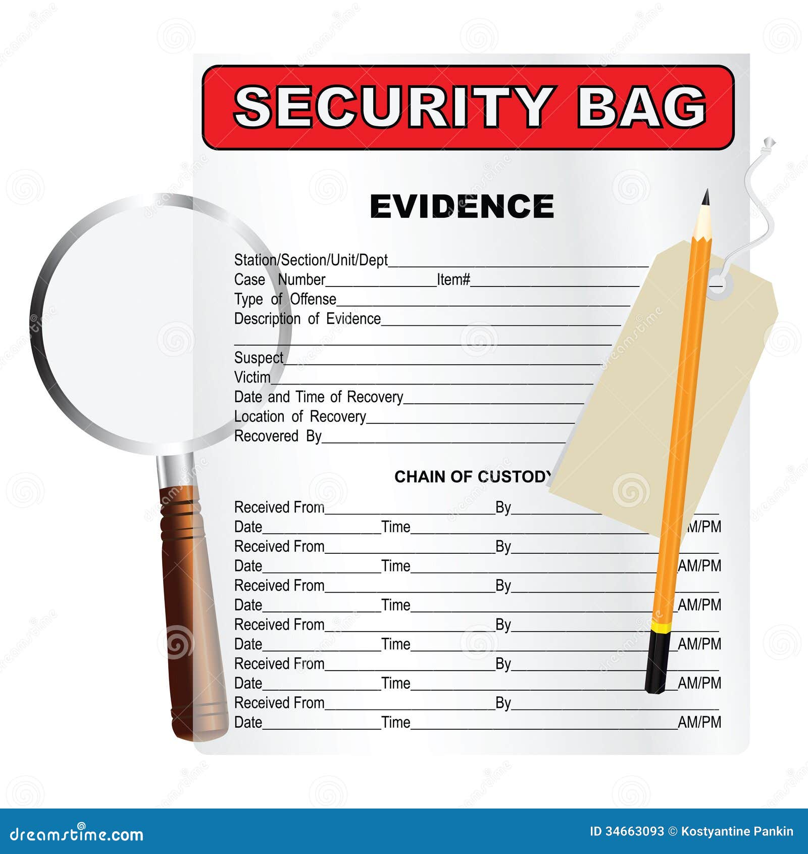 Find evidence stock vector. Illustration of cartridge - 34663093