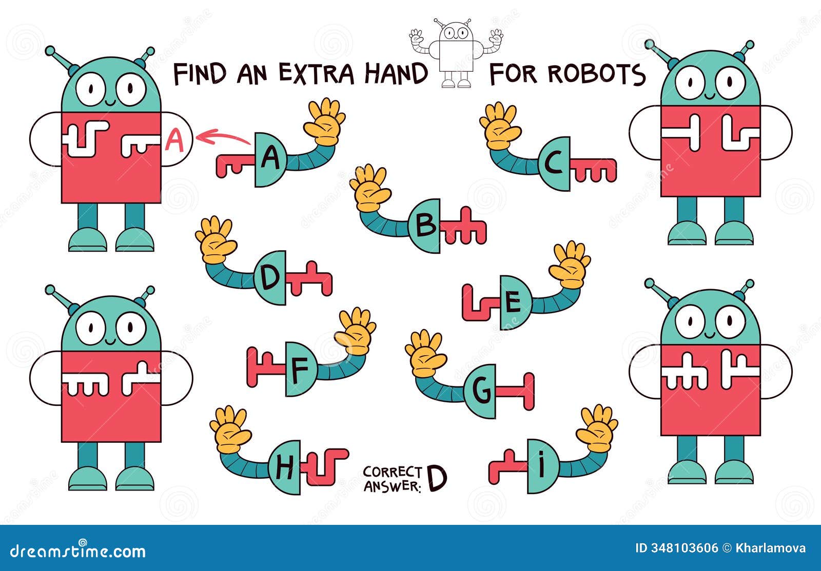 Matching Game. Attention Task. Find The Correct Outline. Find Extra ...