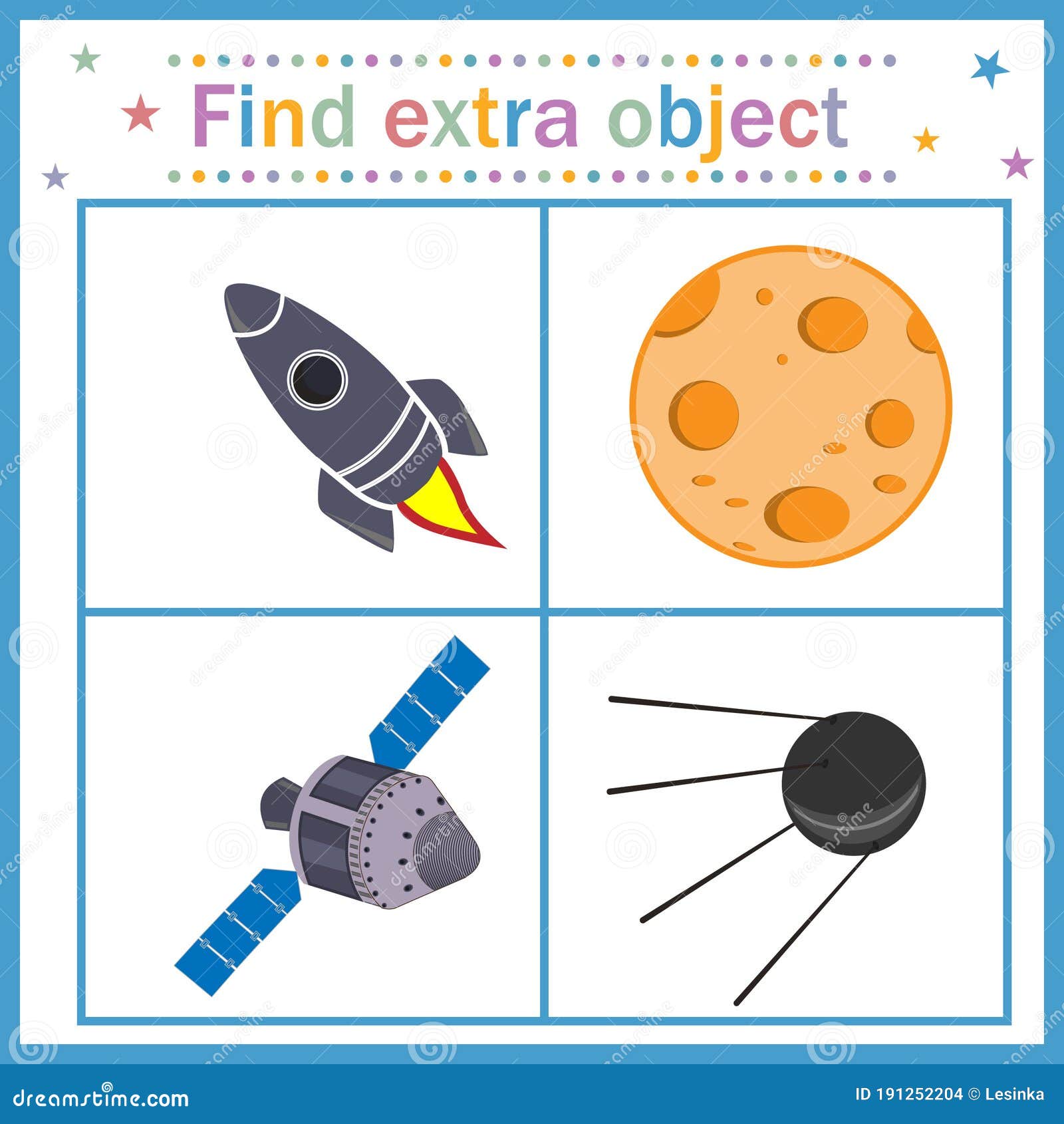 Find Extra Object. Educational Activity Worksheet For Kids And Toddlers ...