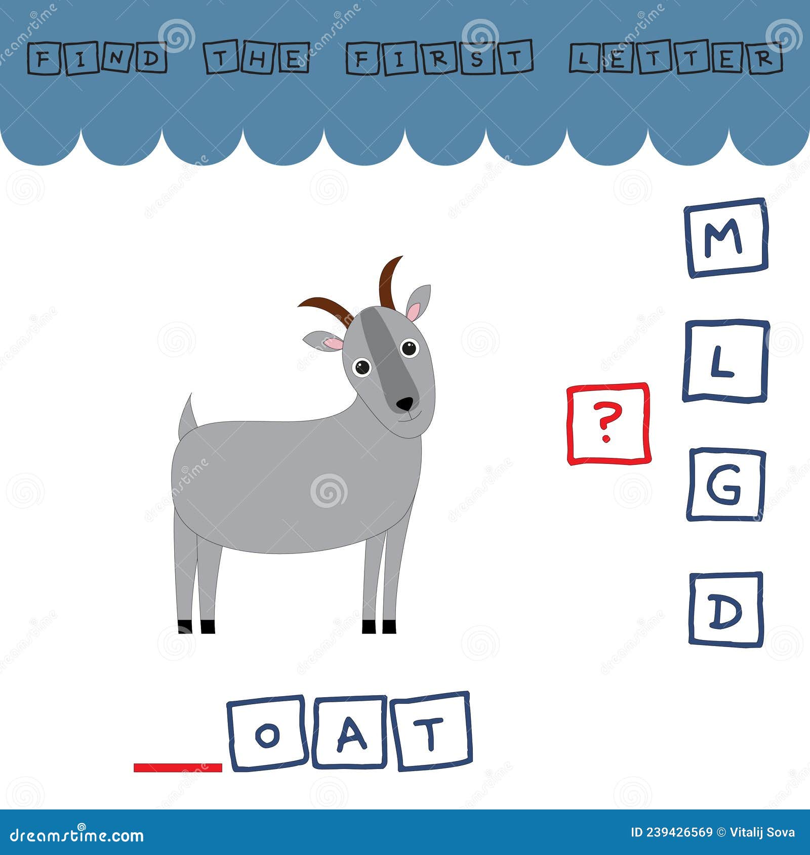 Word GOAT. Vector Zentangle Object For Coloring | CartoonDealer.com ...