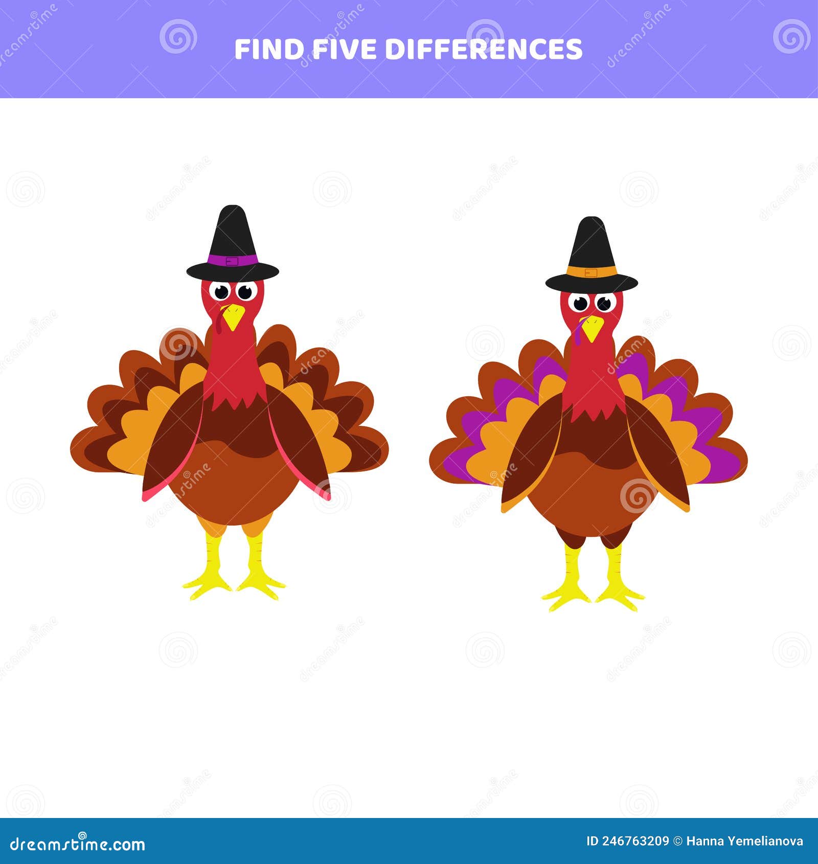Cartoon Set Of Two Turkeys Isolated. Vector Turkey Serving A Meal ...