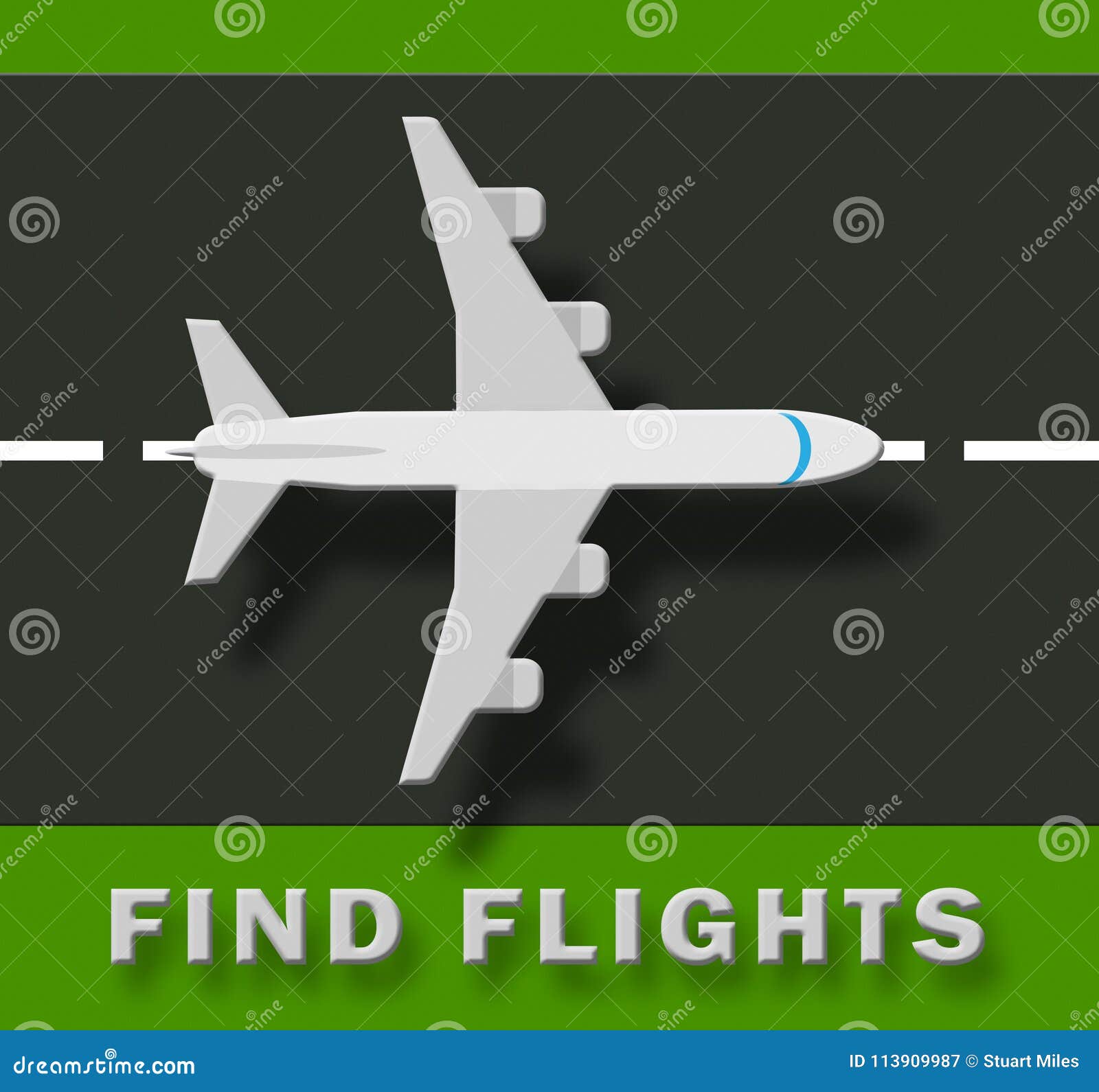 Find Flights Showing Flight Searching 3d Illustration Stock ...