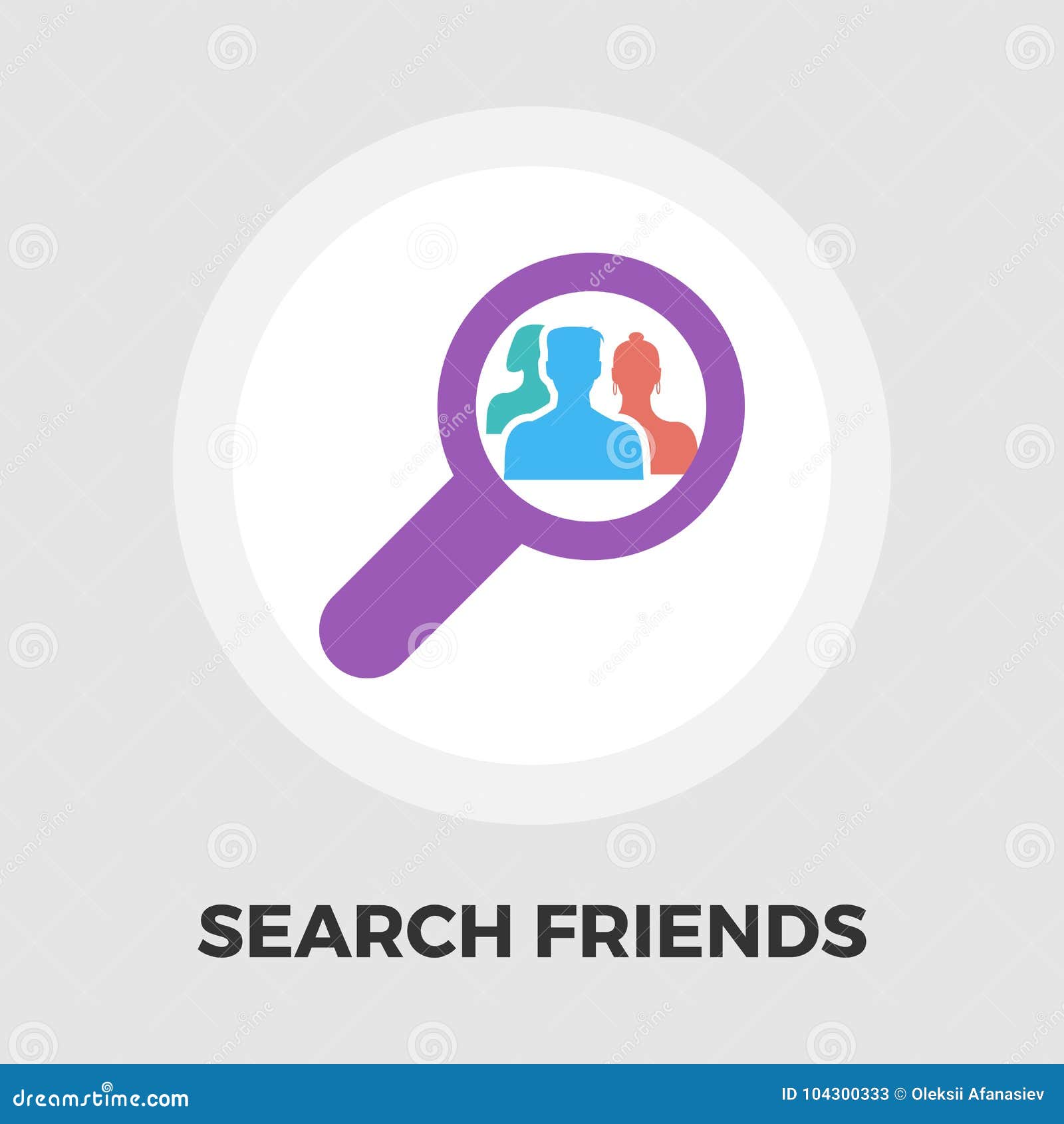 Find friends icon flat stock vector. Illustration of support - 104300333