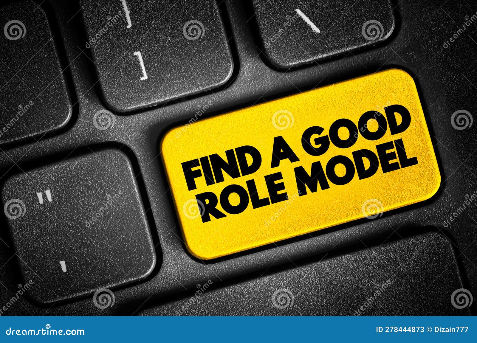 Find a Good Role Model Text Quote on Keyboard, Concept Background Stock ...