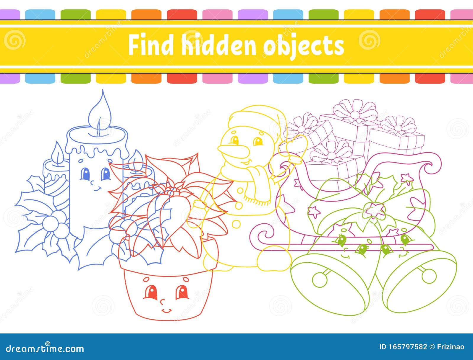 Find Hidden Object. Education Developing Worksheet. Activity Page with ...