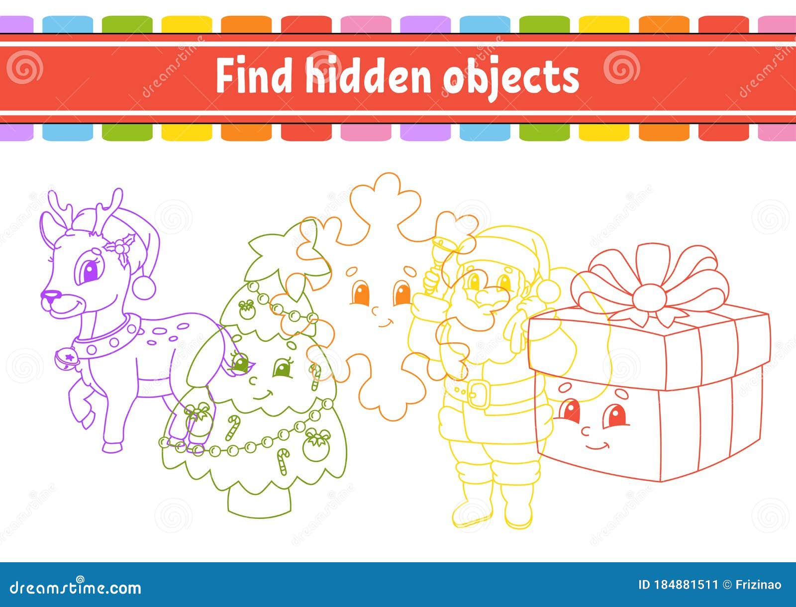 Find Hidden Object. Education Developing Worksheet. Activity Page with ...