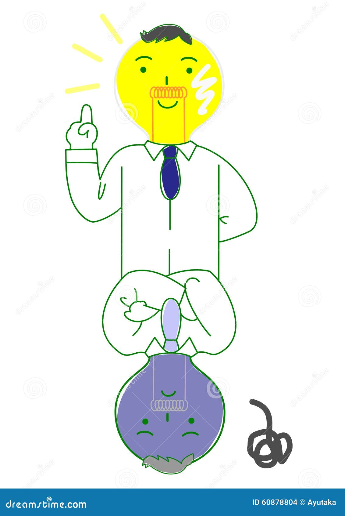 Find idea, no idea stock vector. Illustration of body - 60878804