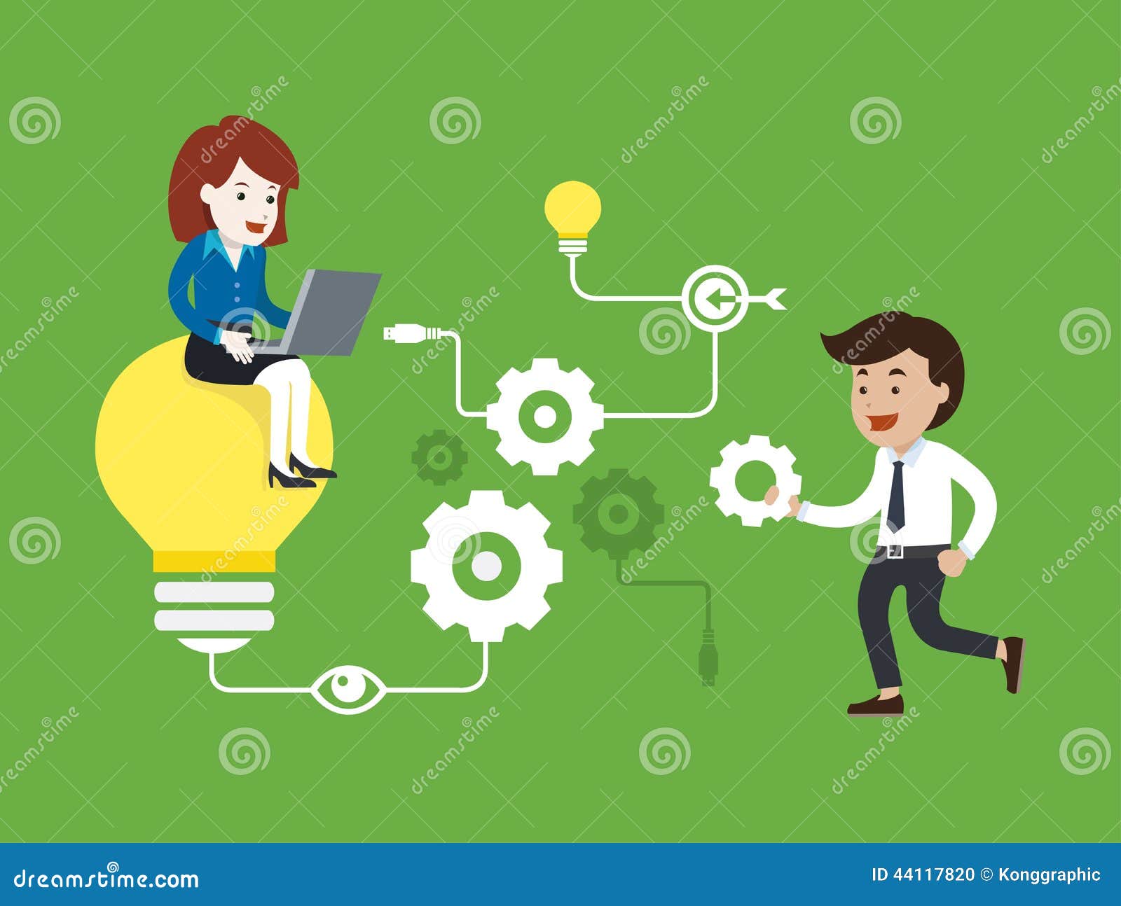 Find the Ideas, Vector Illustration Stock Vector - Illustration of ...