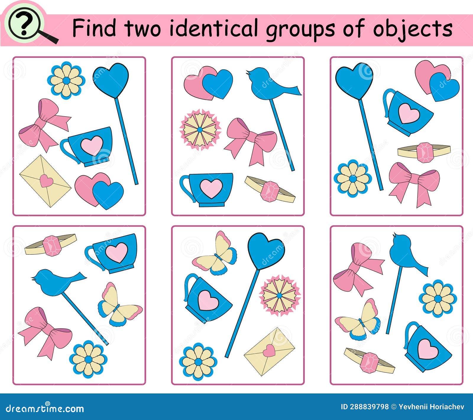 Find the Identical Groups of Objects. Educational Game for Children ... Find the Identical Groups of Objects. Educational Game for Children ...