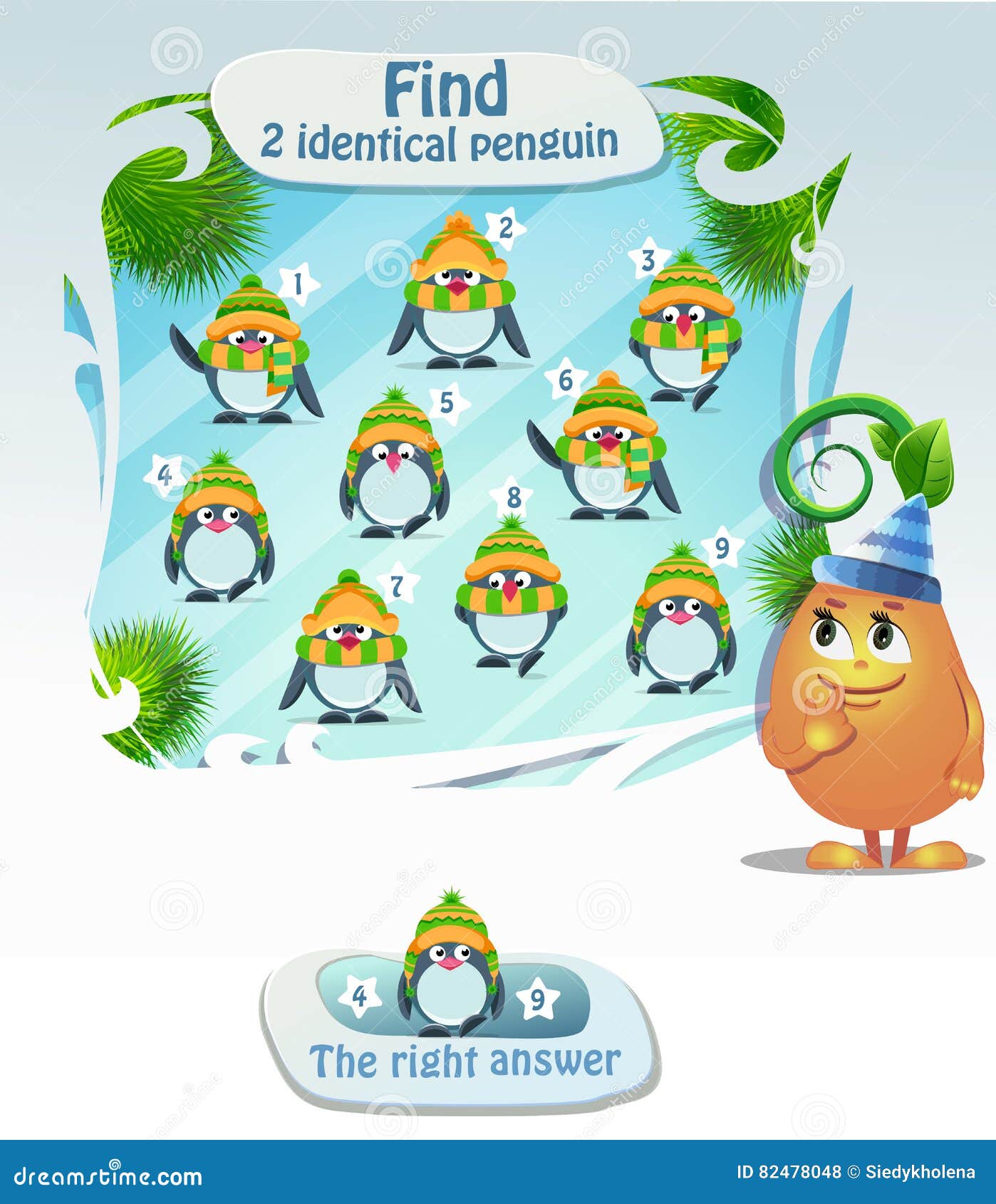 Find 2 identical penguin stock illustration. Illustration of identical ...