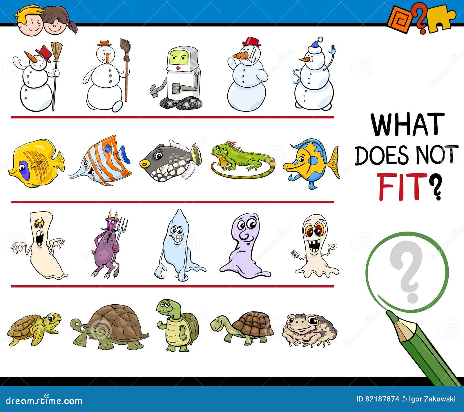 Find Improper Picture Activity Stock Vector - Illustration of character ...