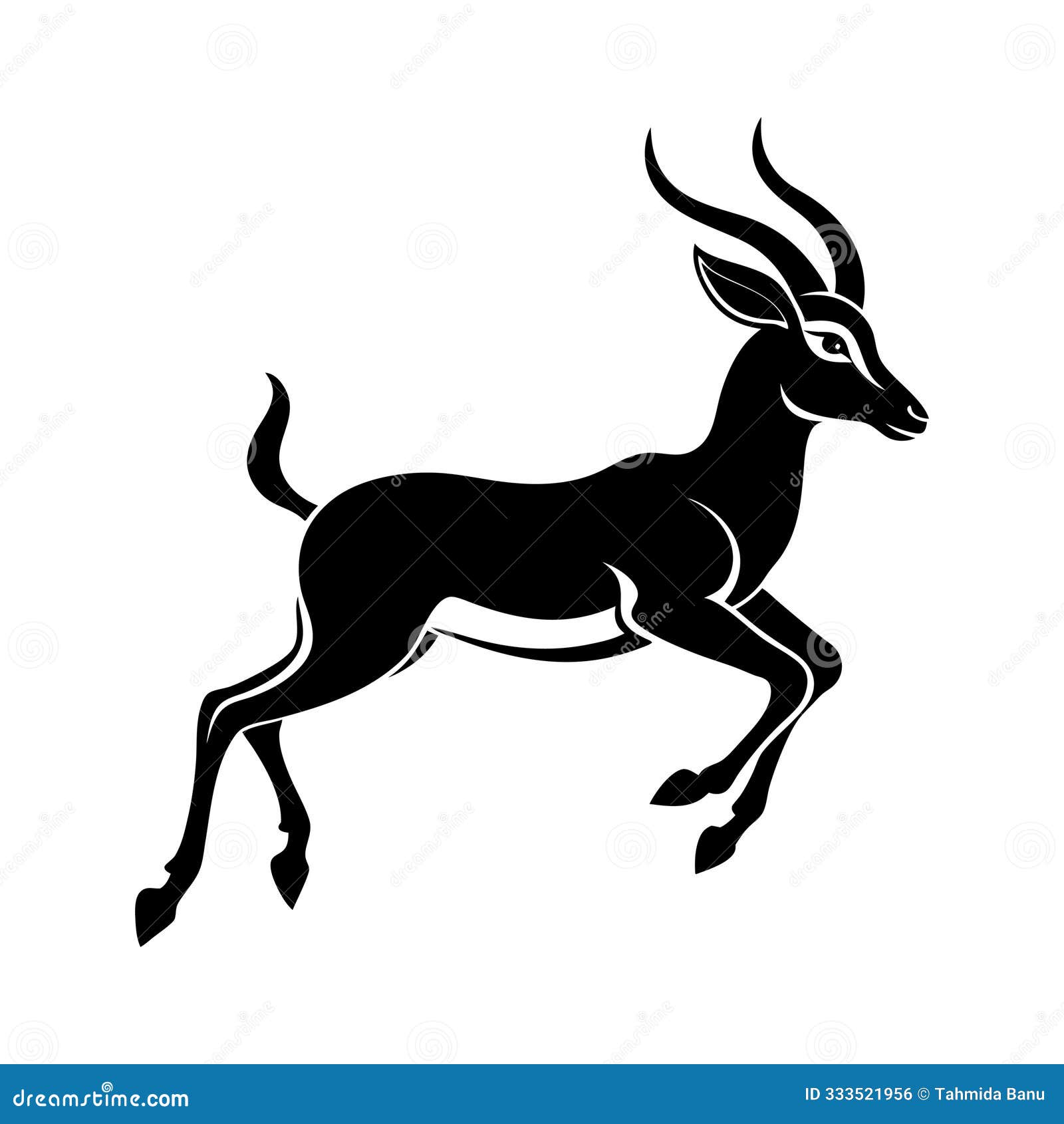 Render a Silhouette Showcasing a Gazelle in an Athletic Leap, Drawing ... Render a Silhouette Showcasing a Gazelle in an Athletic Leap, Drawing ...