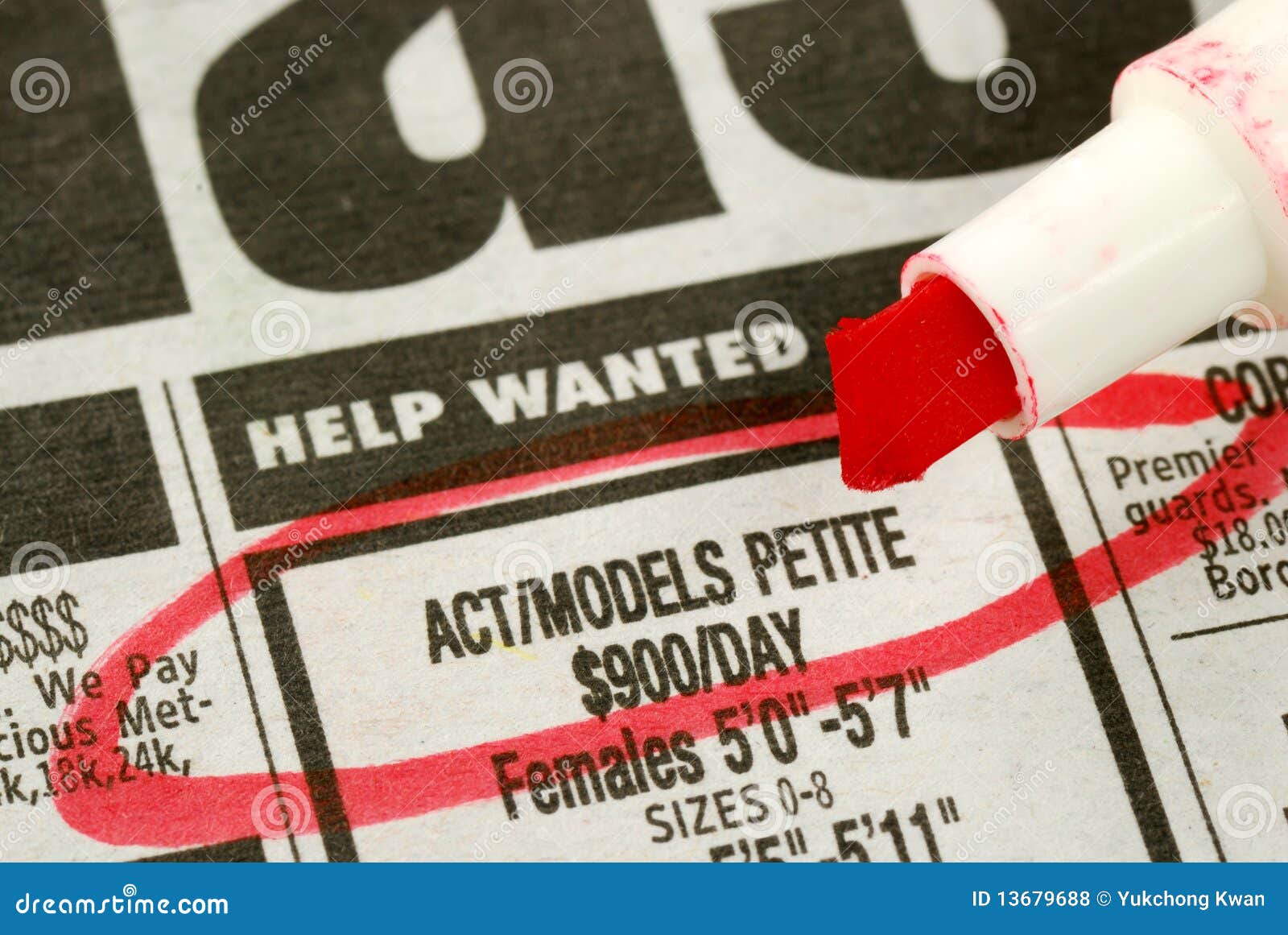 Find the Interesting Job from the Classified Ad Stock Photo - Image of ...