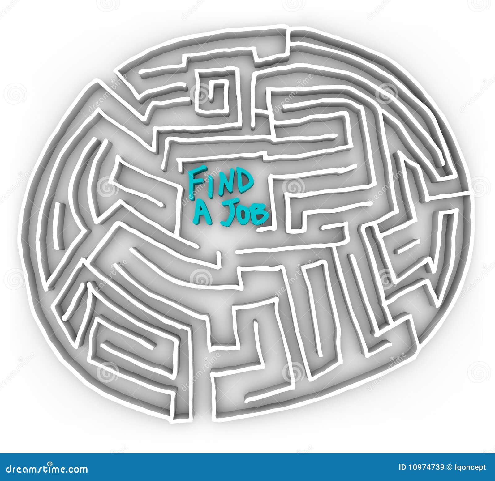 Find A Job - Circular Maze Stock Image | CartoonDealer.com #10974739