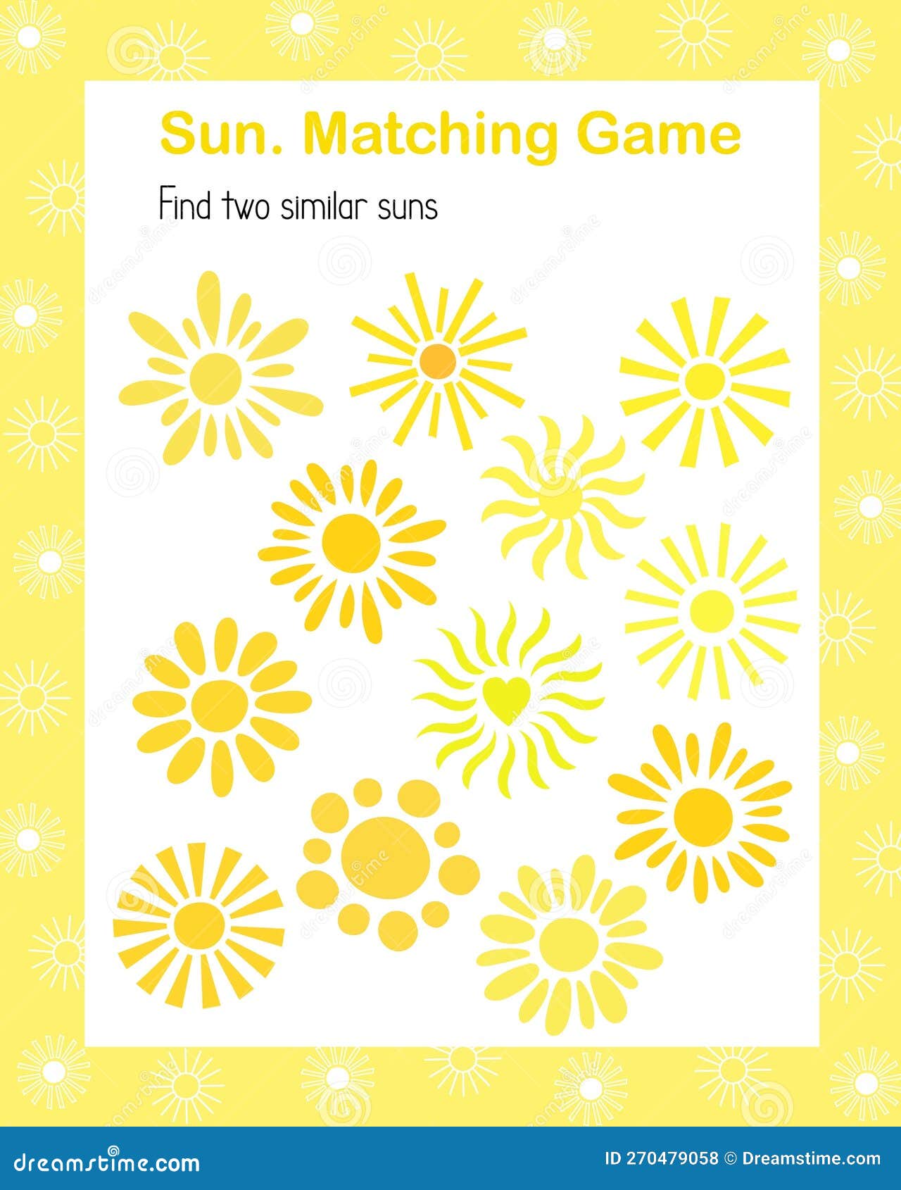 Find and Join Two Similar Suns Educational Activity for Children Simple ... Find and Join Two Similar Suns Educational Activity for Children Simple ...