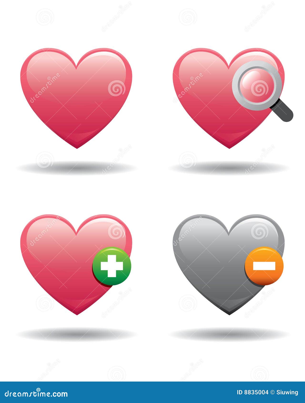 Find Love Icon Set stock vector. Illustration of internet - 8835004