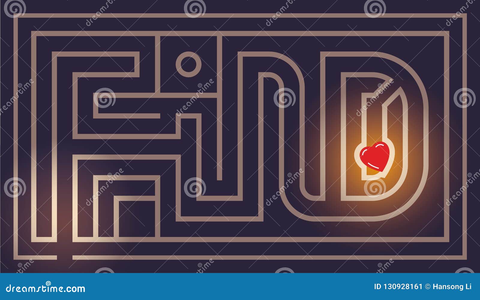 Find love maze stock illustration. Illustration of squares - 130928161