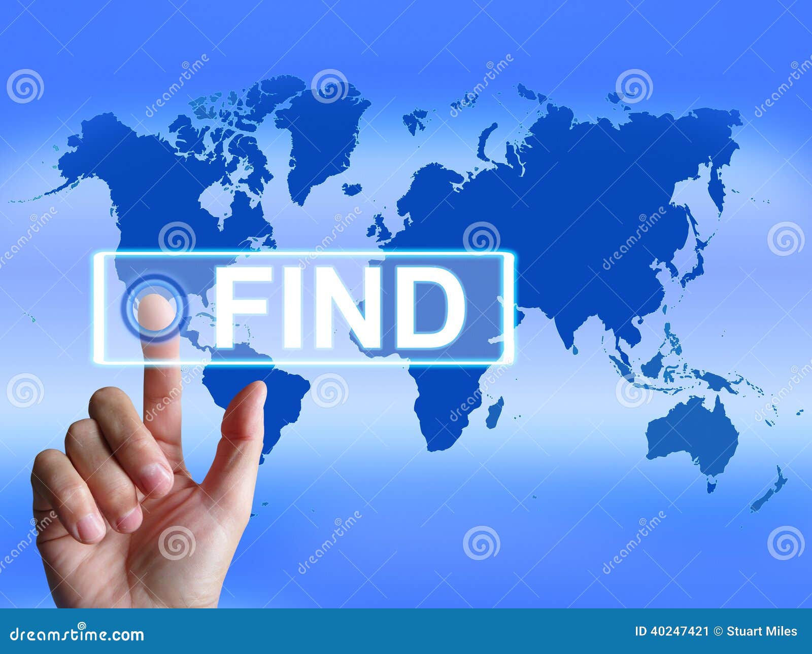 Find Map Indicates Internet or Online Discovery Stock Illustration ...