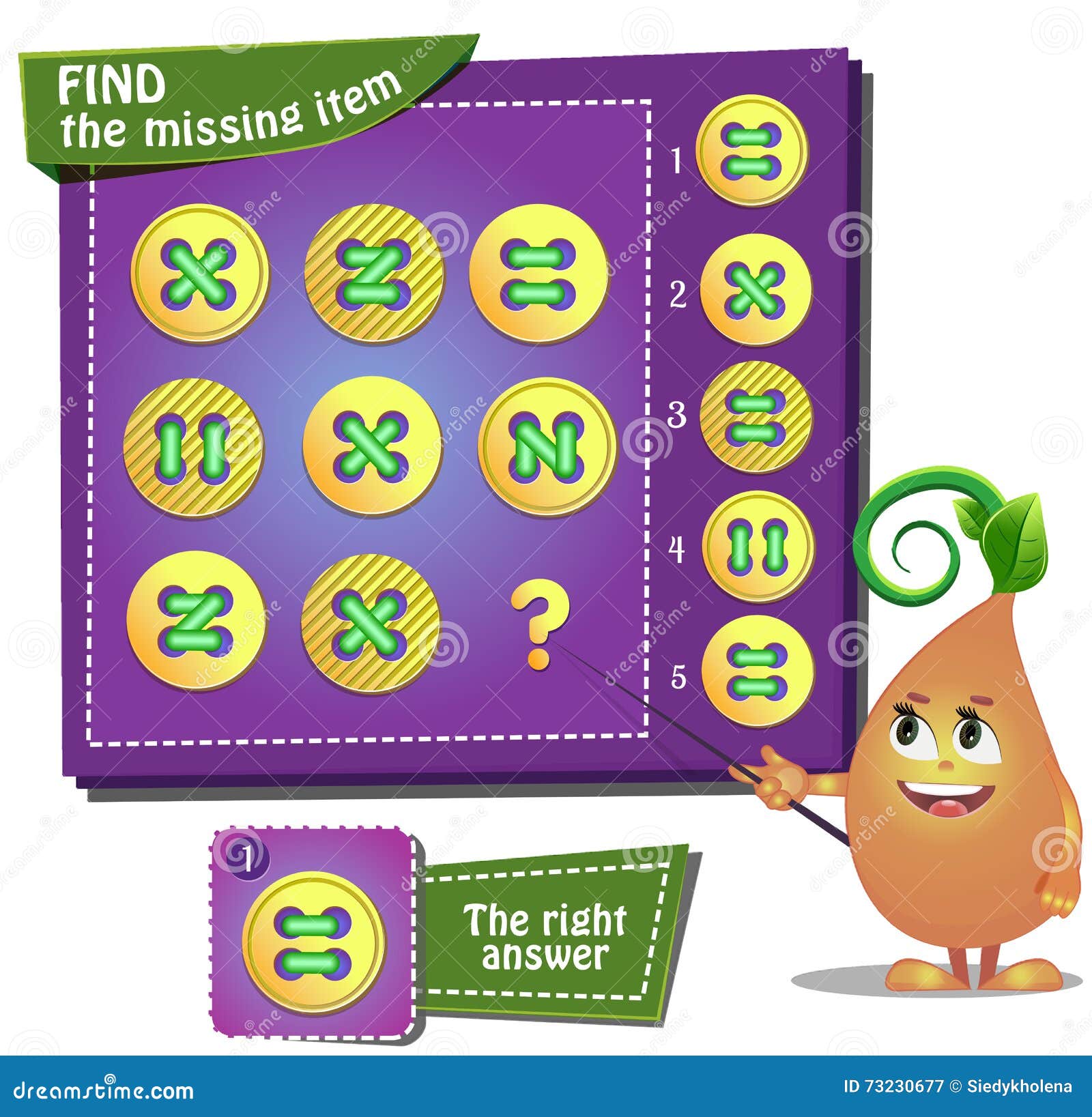 Find the Missing Item Button Stock Illustration - Illustration of ...