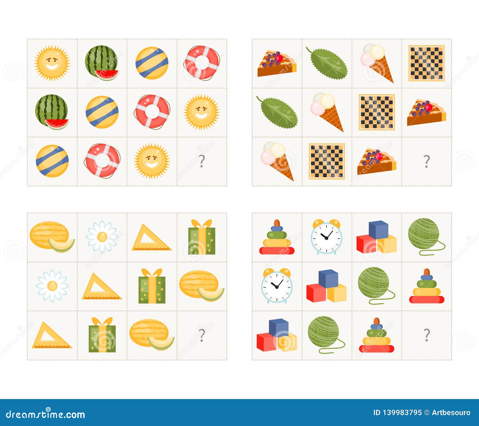 Game find missing items stock vector. Illustration of logic - 139983795