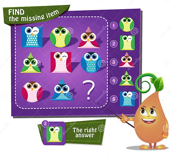 Find the Missing Owl, Figures Stock Illustration - Illustration of maze ...