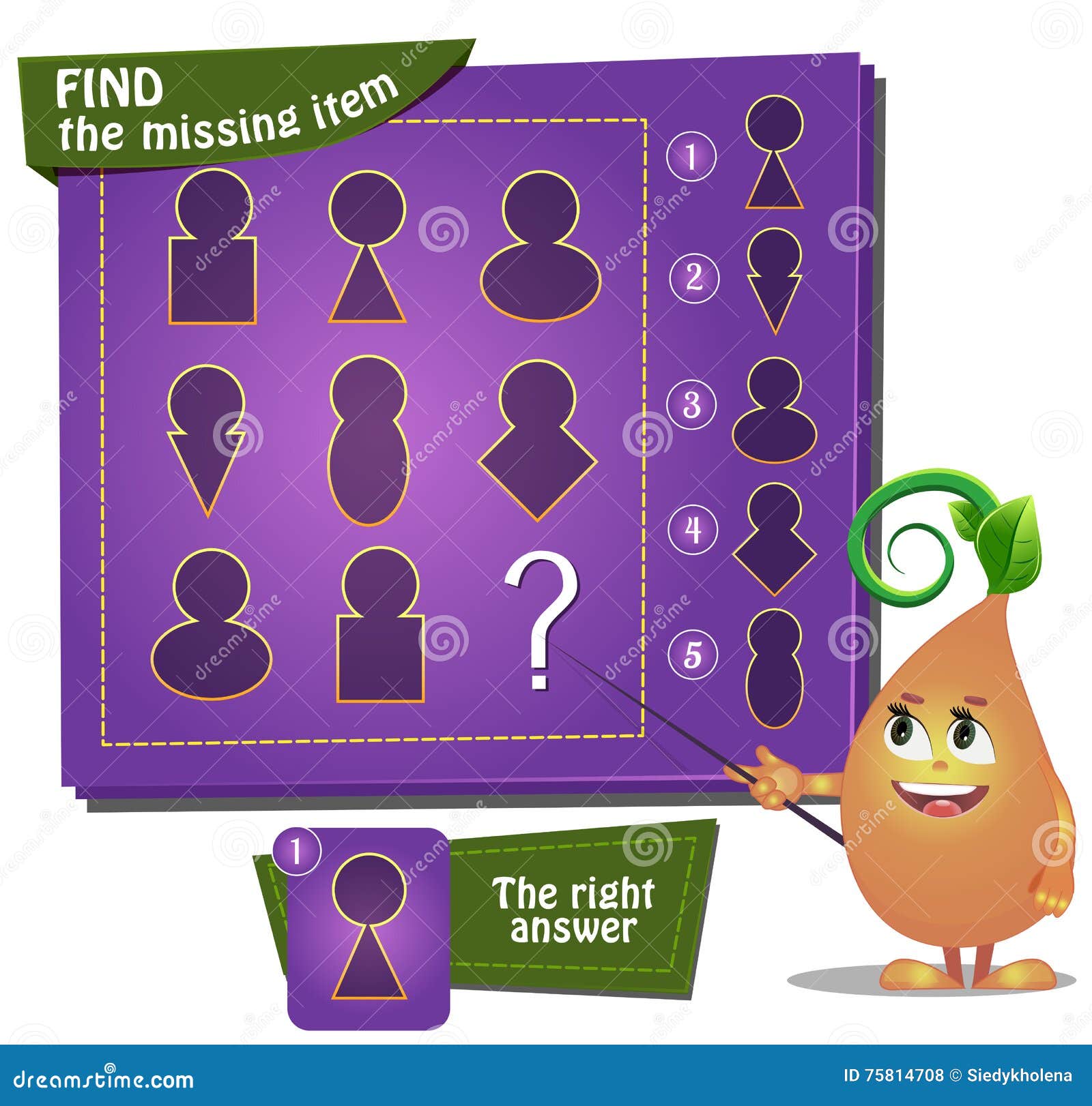 Find the Missing Part Keyhole Stock Illustration - Illustration of ...