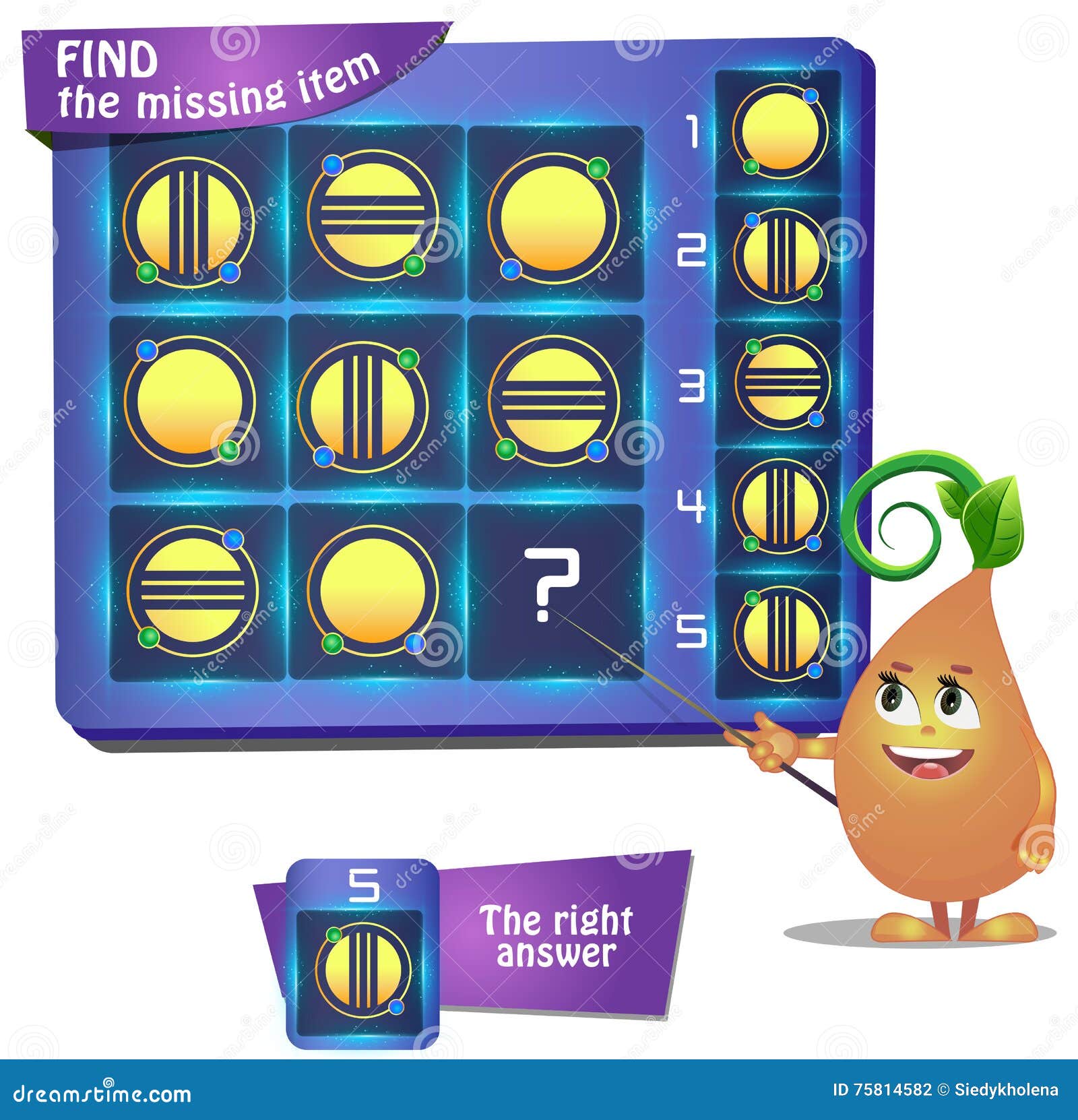 Find the Missing Part Sky, Space Stock Illustration - Illustration of ...