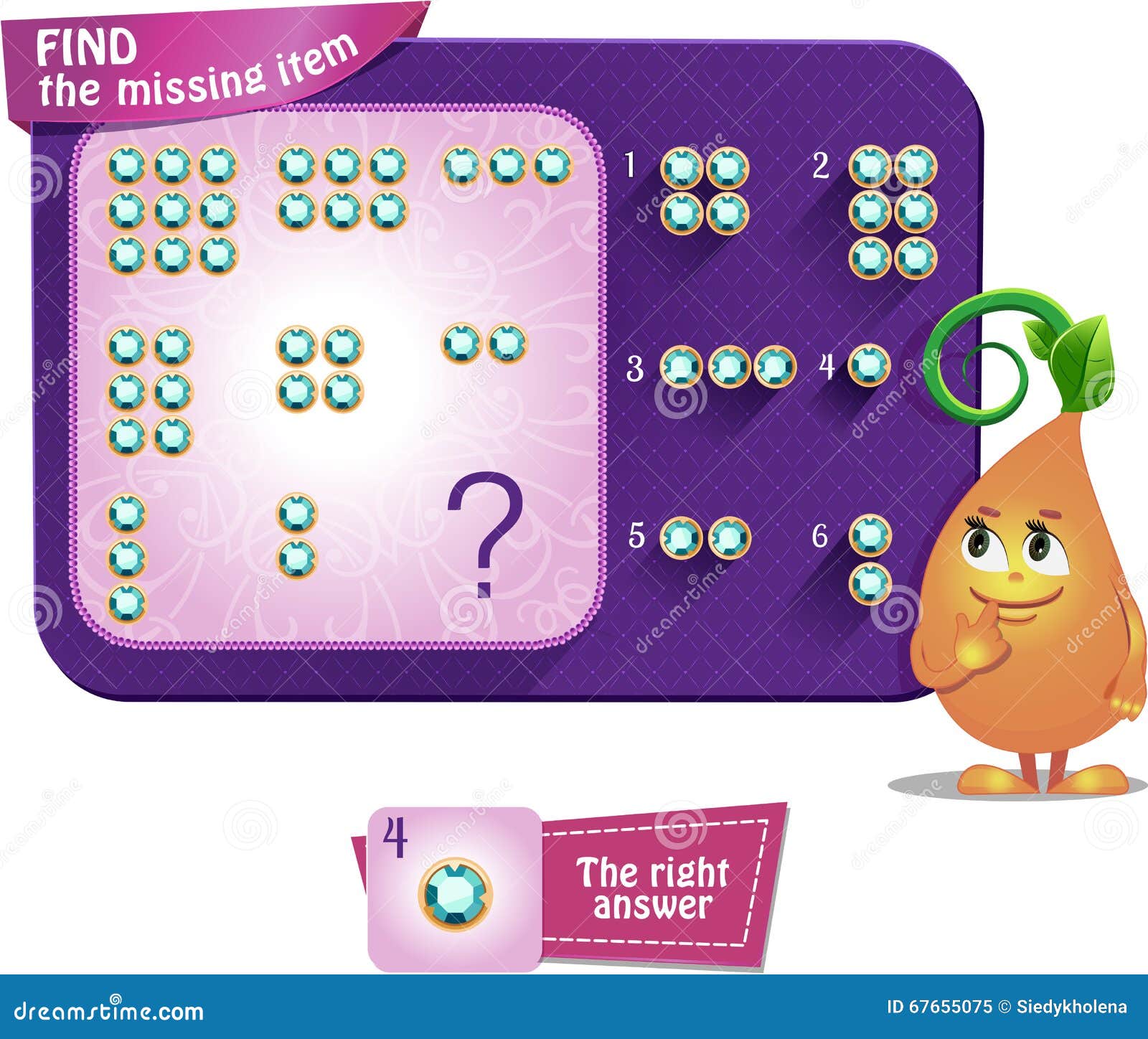 Find the Missing Part Square Triangle Stock Illustration - Illustration ...