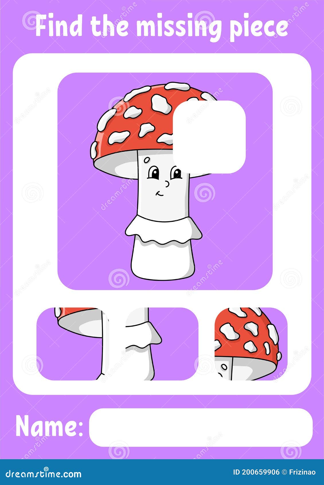 Find the Missing Piece. Education Developing Worksheet for Kids. Puzzle ...