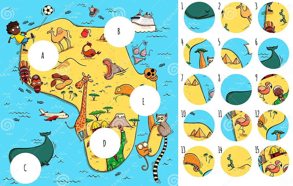 Find Missing Pieces, Solution in Hidden Layer Stock Vector ...