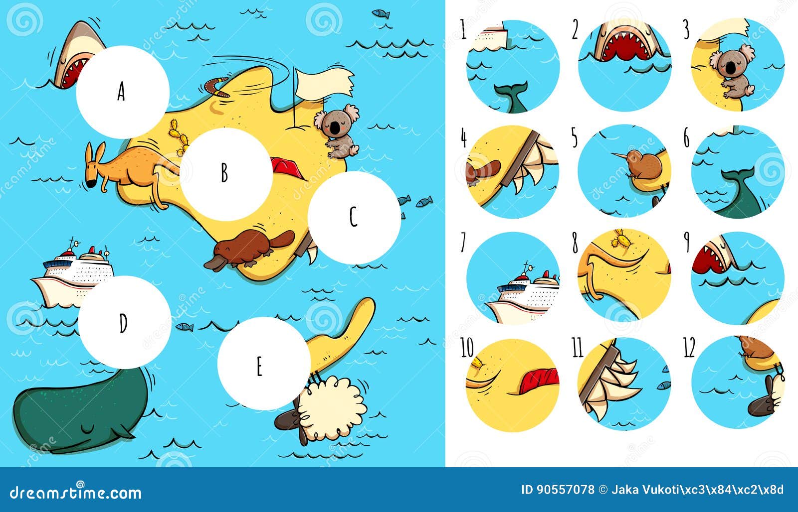 Find Missing Pieces, Solution in Hidden Layer Stock Vector ...