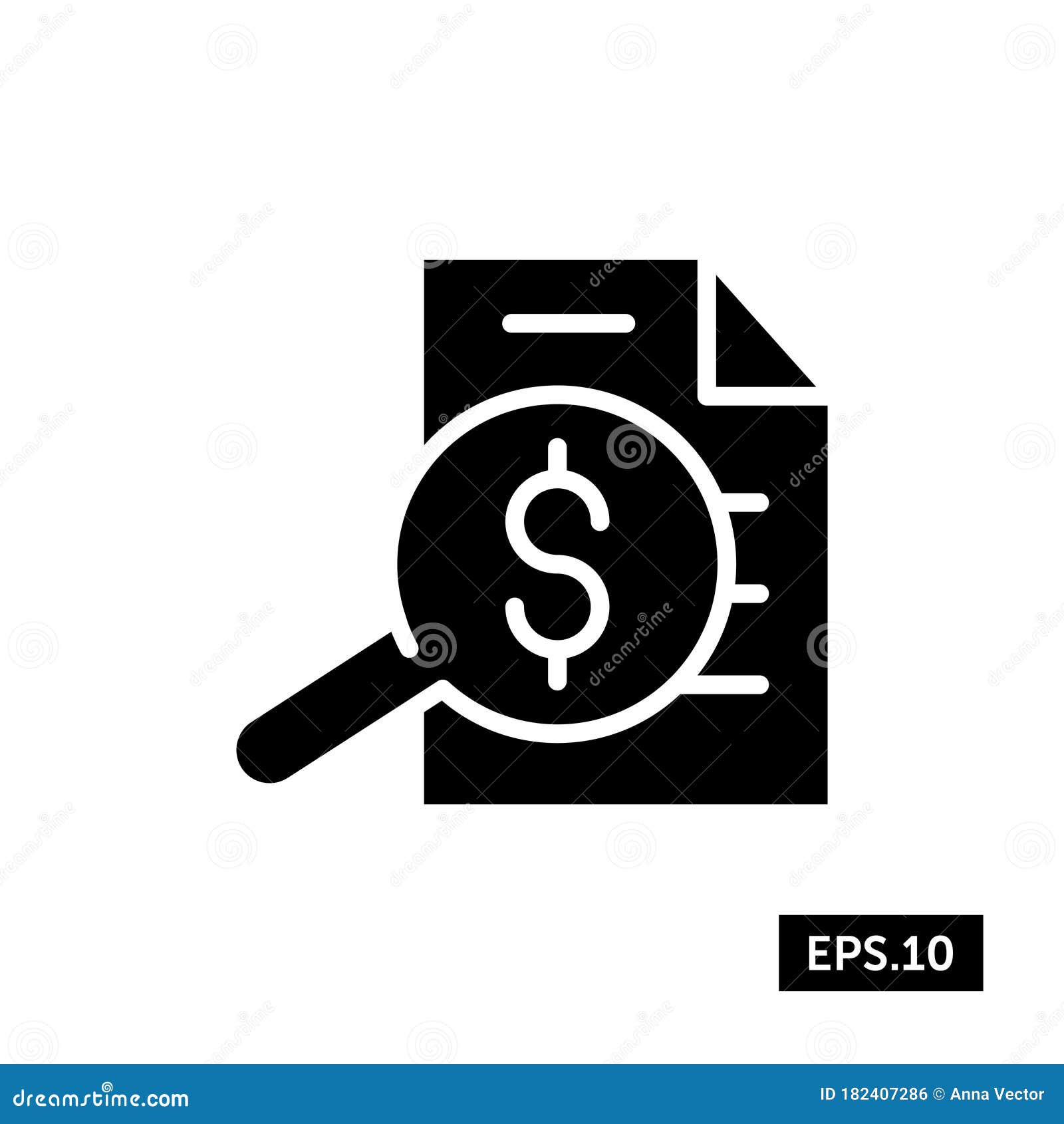 Find Money Document Icon, Find Money Document Sign/Symbol Stock Vector ...