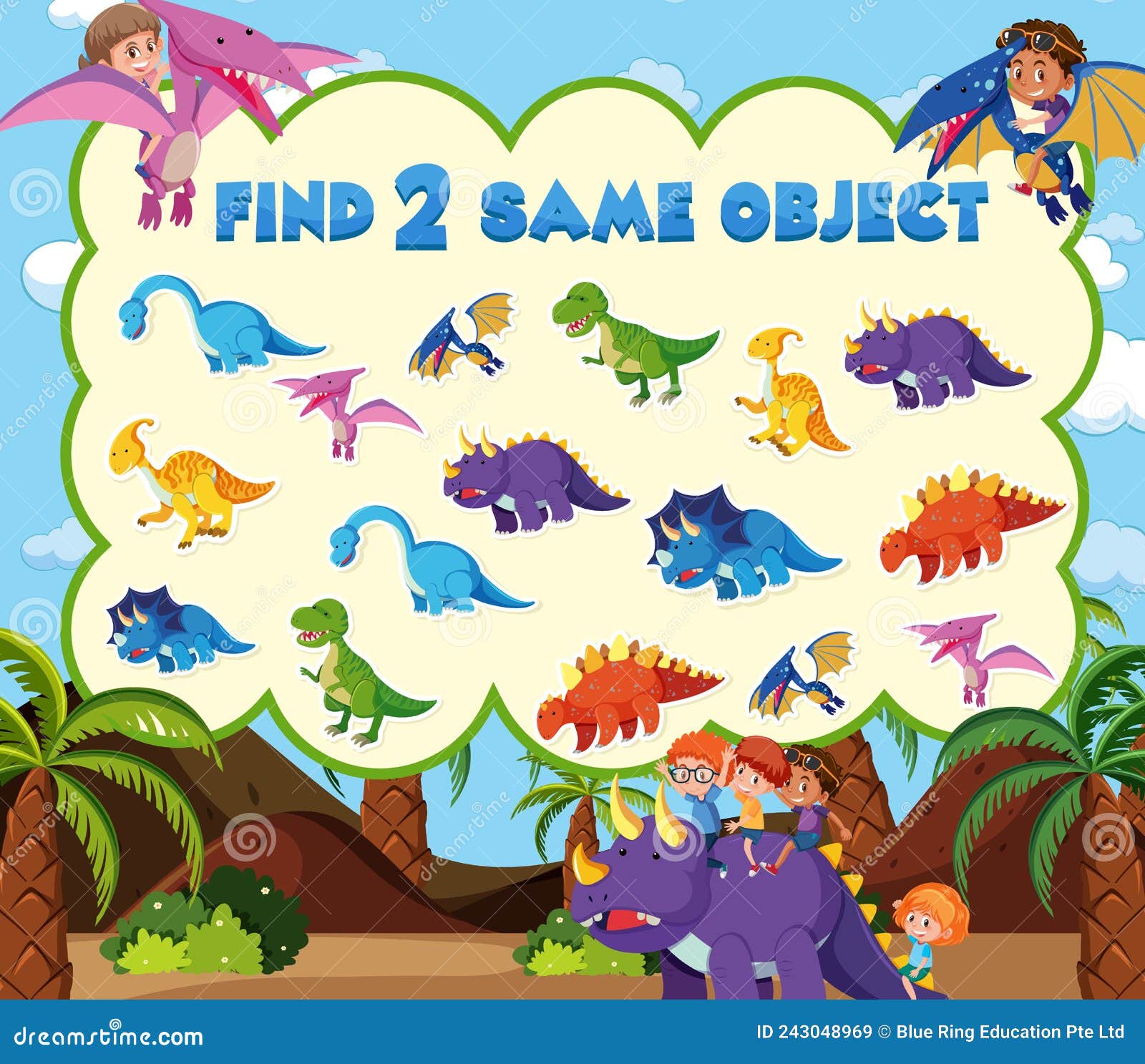 Find Object Which Is Different From Others. Safari Trip Equipment ...