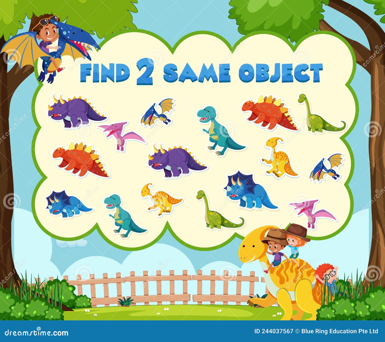 Find Object Which Is Different From Others. Safari Trip Equipment ...