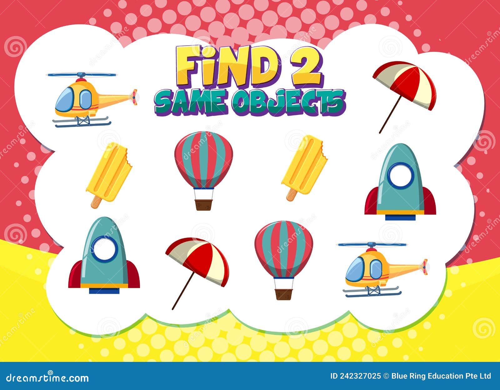 Find The Object. Objects From A Pirate Ship.Vector Illustration In ...