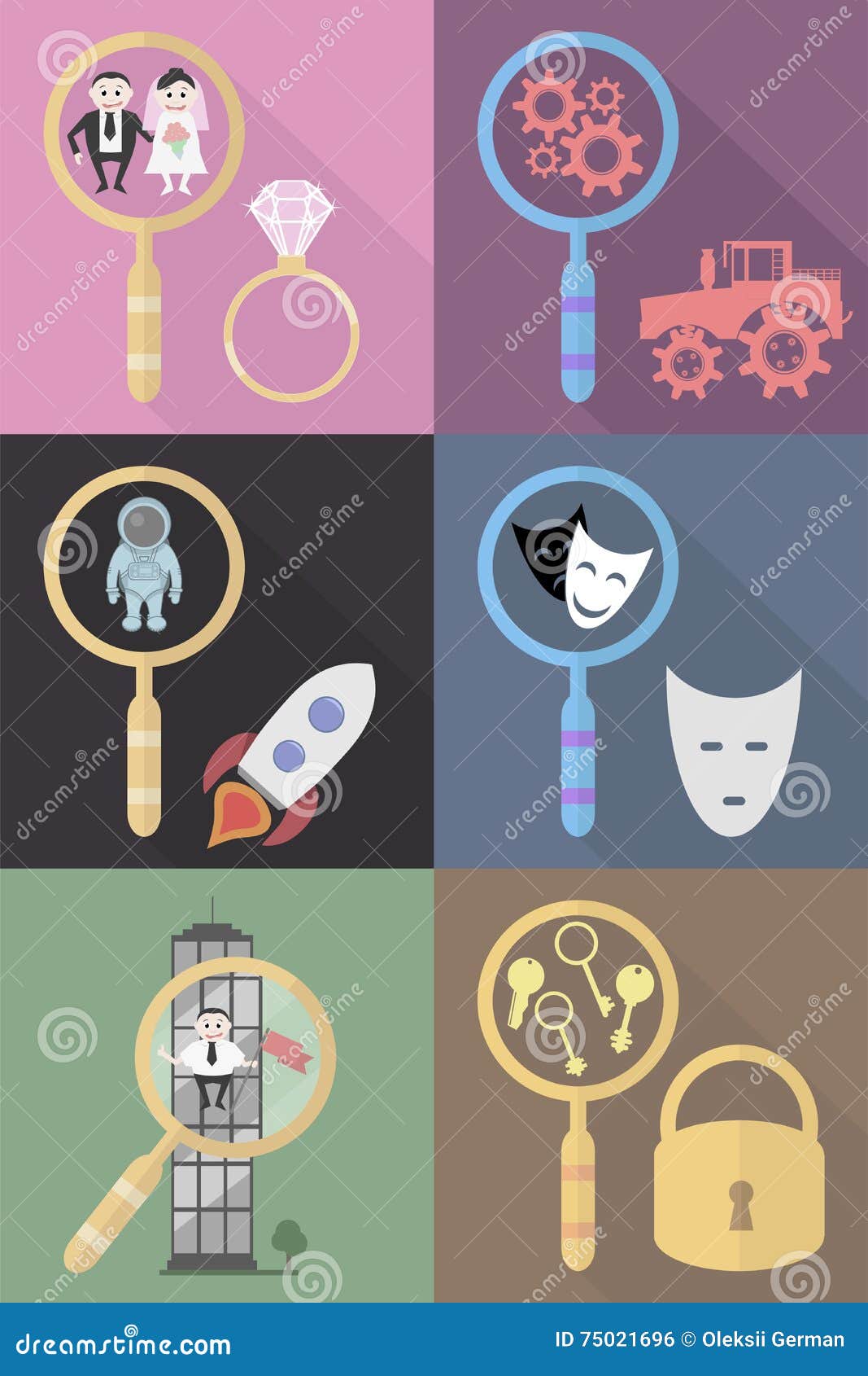 Find objects stock vector. Illustration of businessman - 75021696