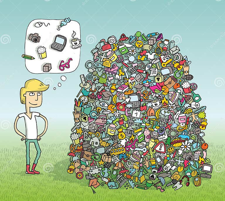 Find Objects Visual Game. Solution in Hidden Layer! Stock Vector ...